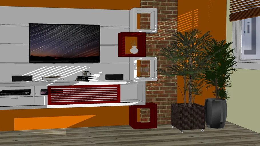 TV Rack model CUBES | 3D Warehouse