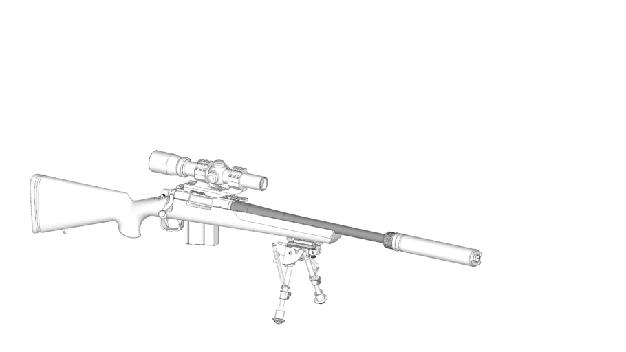 【TARKOV SPT mod】M700 16in Barrel 3D MODEL | 3D Warehouse