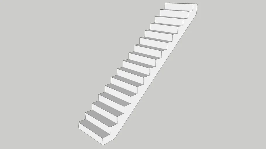 Stair Straight Run - IFC2X3 IfcStair | 3D Warehouse