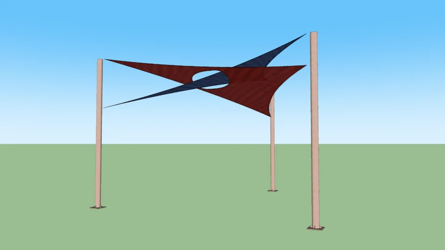 Shade Sail_Intersecting Triangles | 3D Warehouse