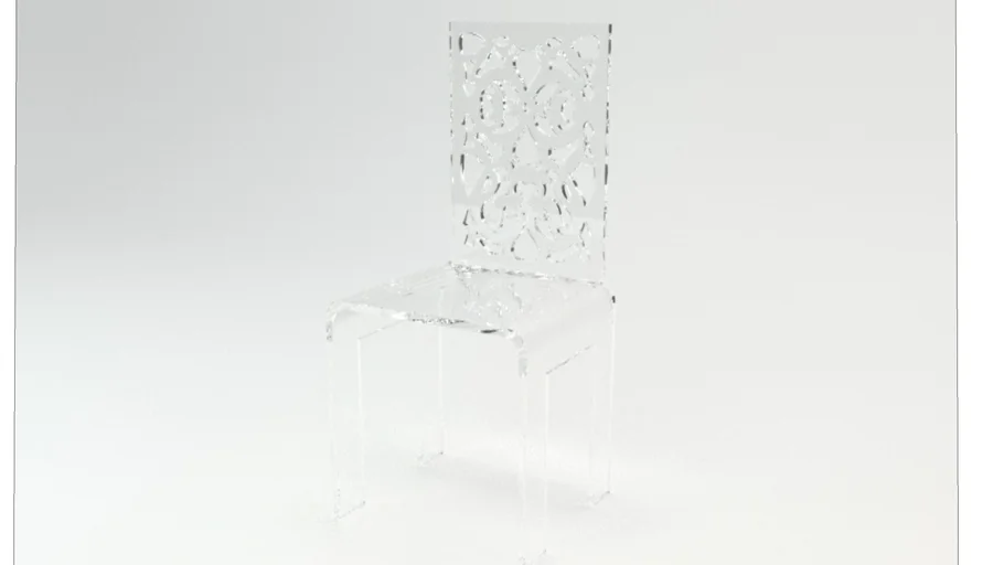 CHAISE DENTELLE GRAND SOIR TRANSPARENTE Acrila Furniture | 3D Warehouse