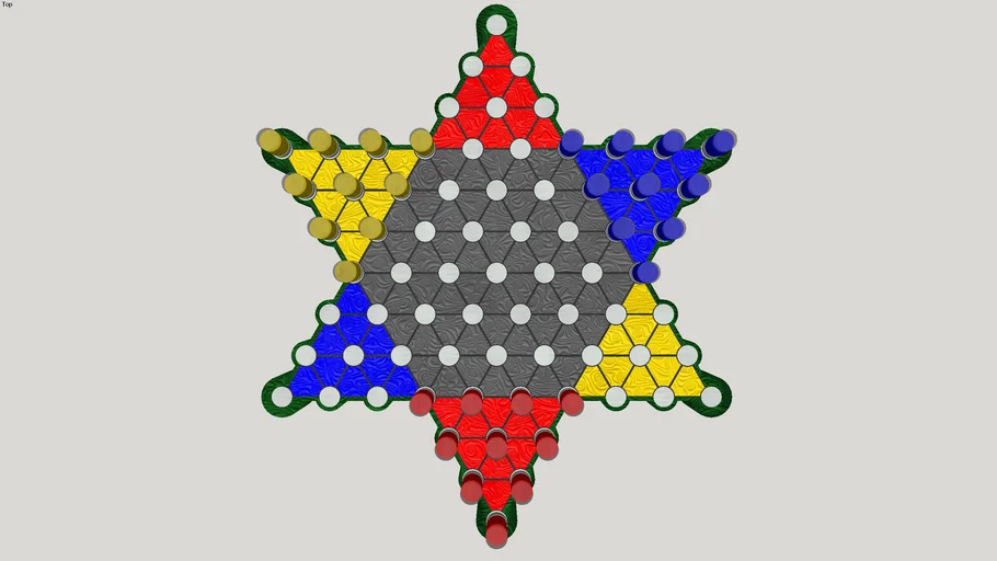 Halma (Chinese Checker) Board Game | 3D Warehouse