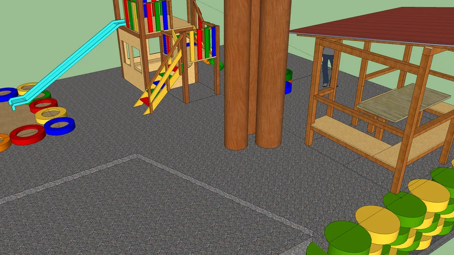 Arbor(Bower) and Slide outside my appartment | 3D Warehouse