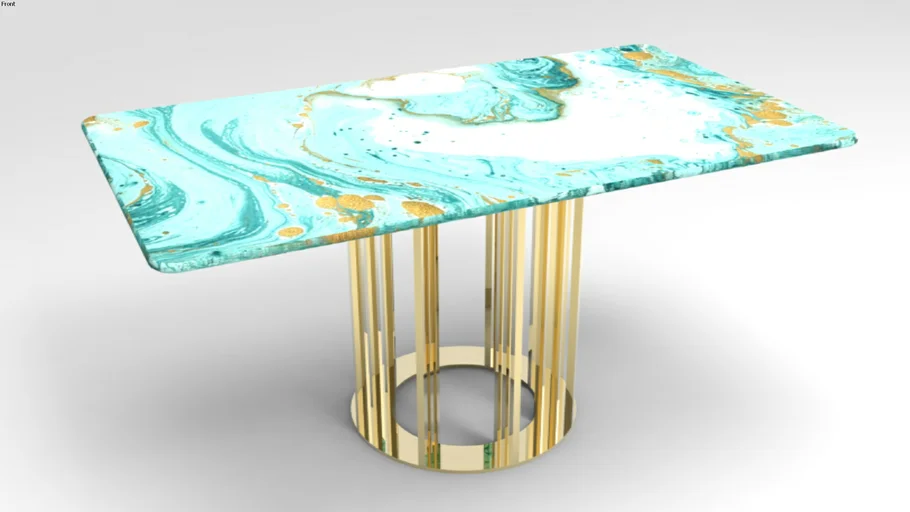 Luxury blue marble table #4 | 3D Warehouse