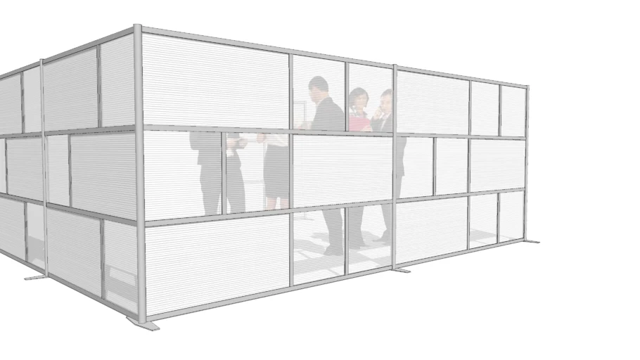L-Shaped Room Partitions for Office Divider Walls by iDivide | 3D Warehouse