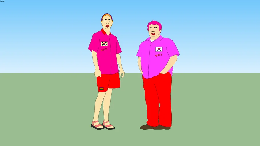 2d Korean Kpop fanboy - Shin vs Sung | 3D Warehouse