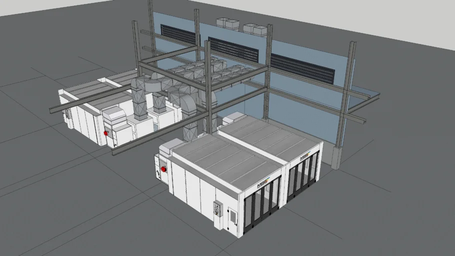 Car body repair and Paint shop Design #002 (spray booth air exhaust ...