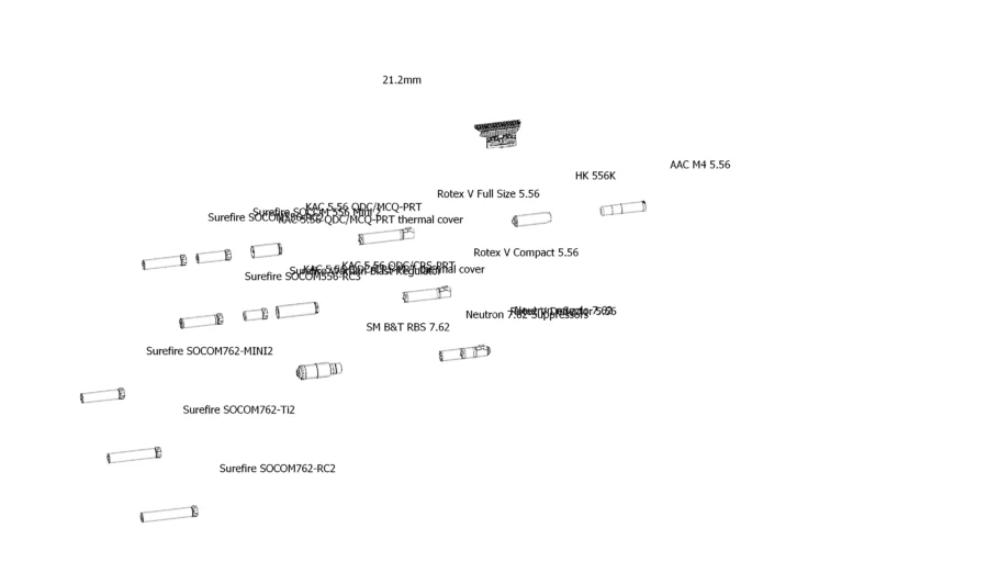 【TARKOV SPT mod】AR 7.625.56 SUPPRESSOR 3D MODEL | 3D Warehouse