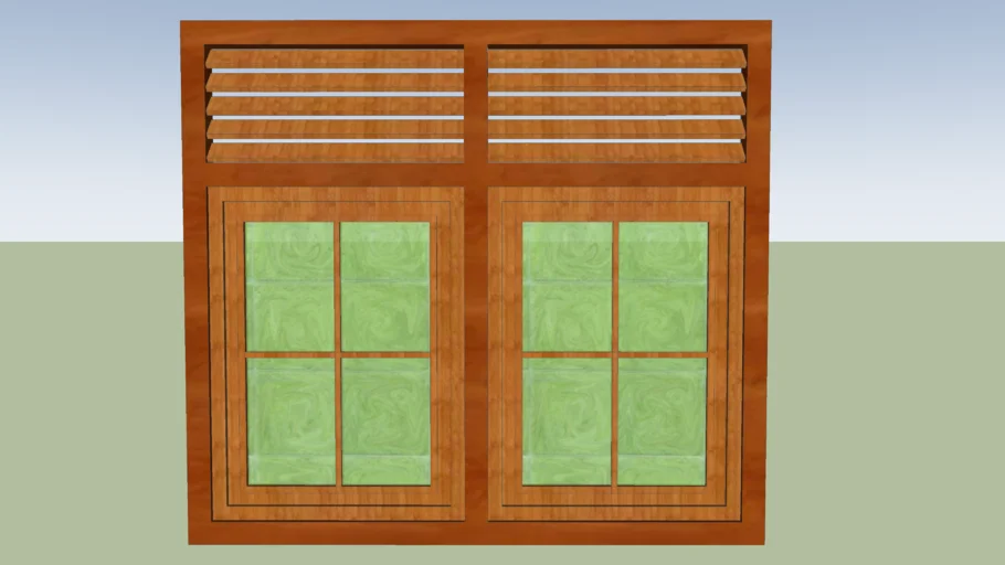 Jendela Kayu Kaca | 3D Warehouse