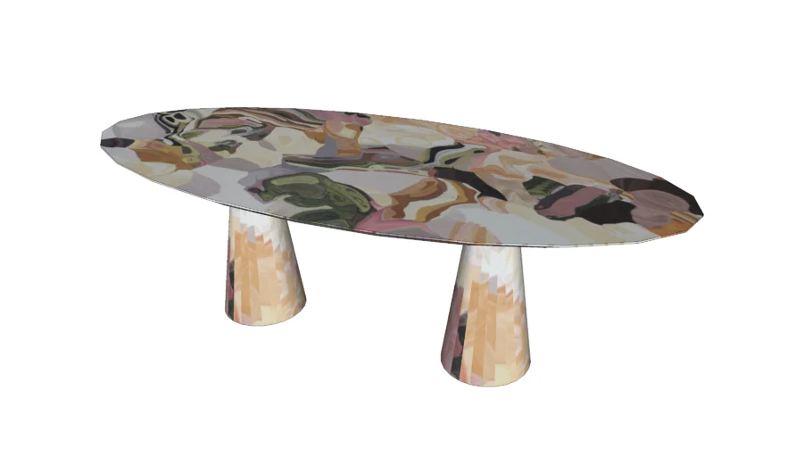 Dirk van der Kooij: Dining Table Meltpot 8P 240x110 - 629 | 3D Warehouse