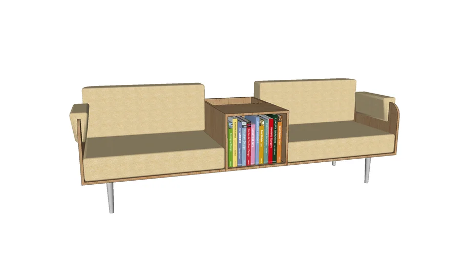 Sofa With Built In Book Shelf | 3D Warehouse