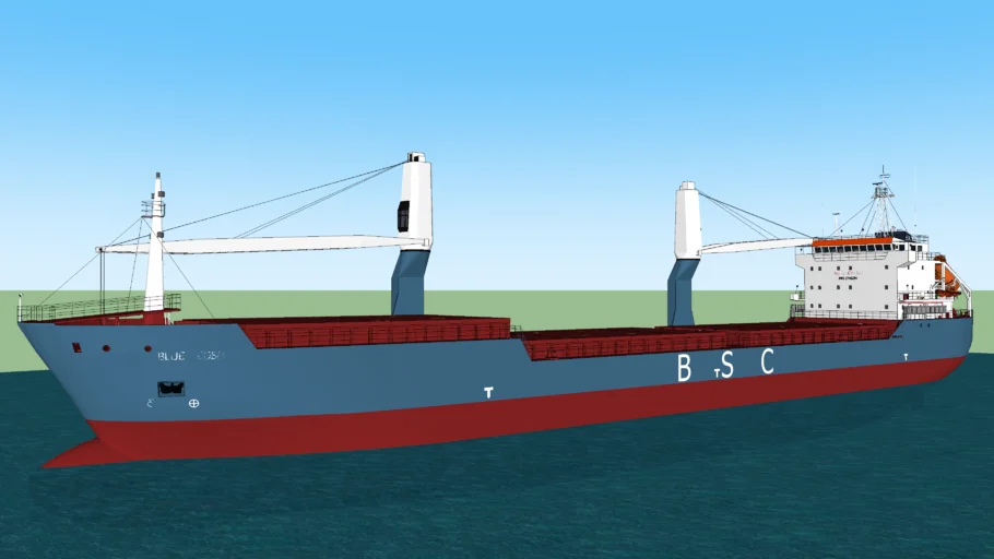 cargo ship blue cobalt | 3D Warehouse