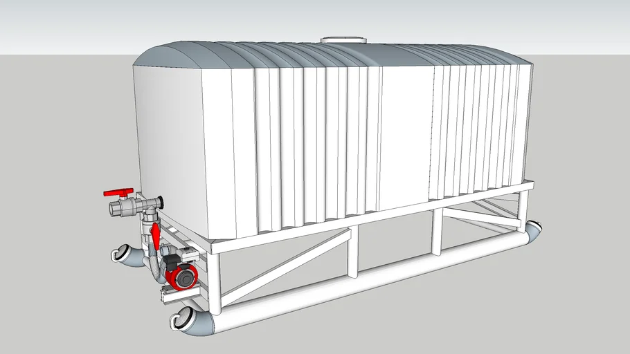 Poly water tank on skid | 3D Warehouse