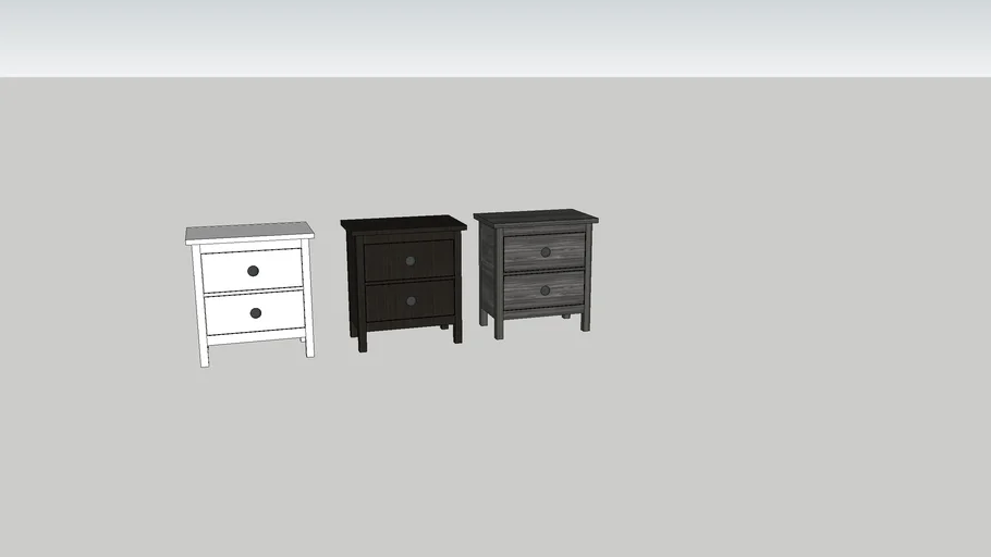 HEMNES 2-drawer chest | 3D Warehouse