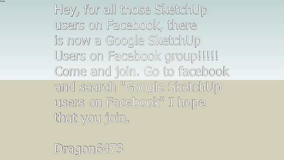 Google SketchUp Users on Facebook | 3D Warehouse