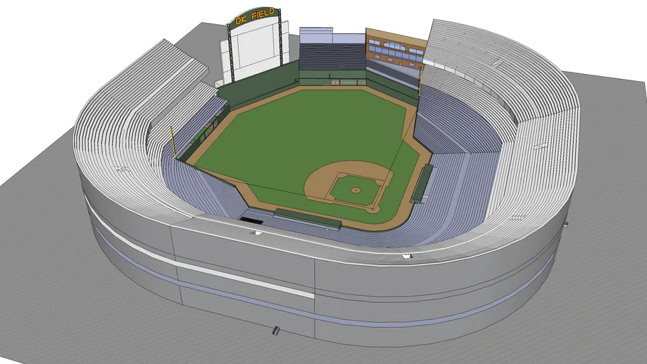 Highly Detailed Baseball Field | 3D Warehouse