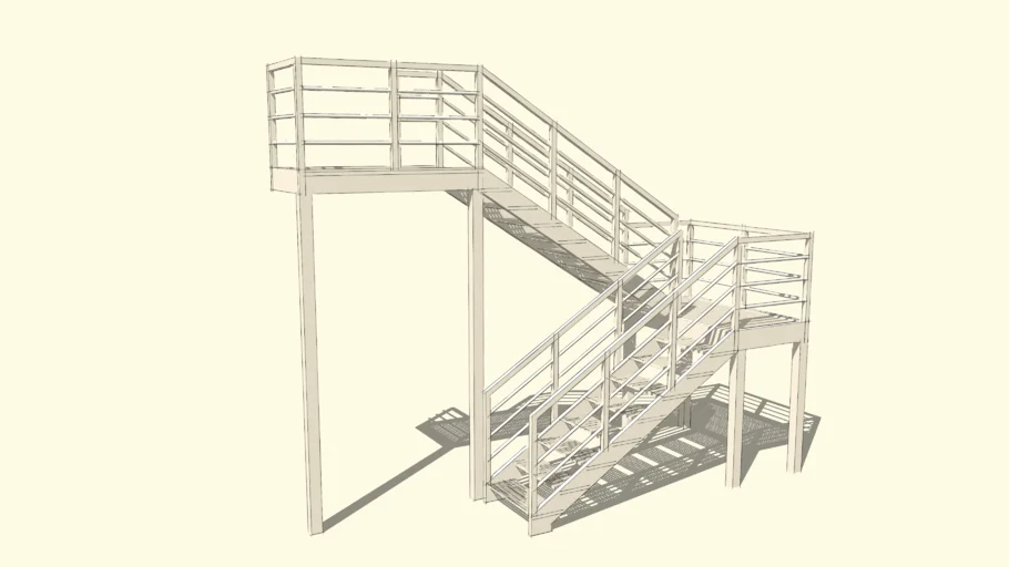 steel stairs | 3D Warehouse