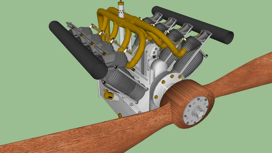 Renault 80hp engine | 3D Warehouse