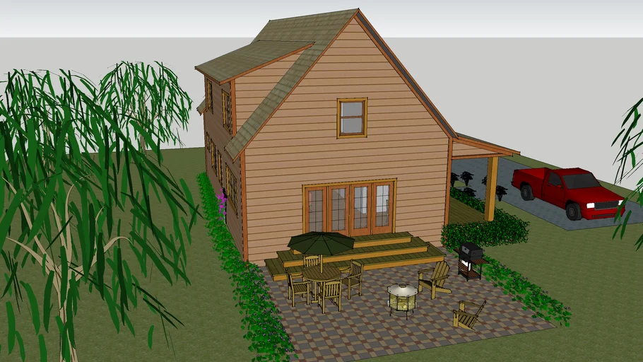 2 bedroom timber frame | 3D Warehouse