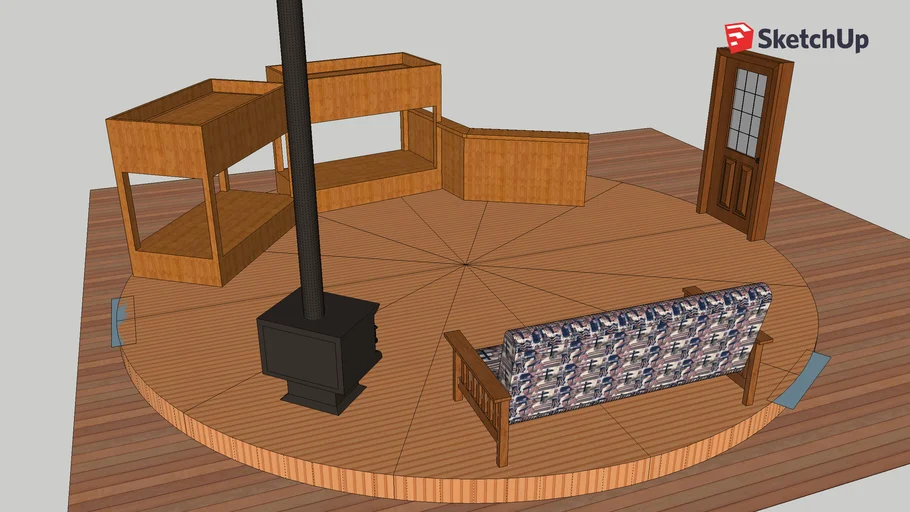 Yurt furniture layout | 3D Warehouse
