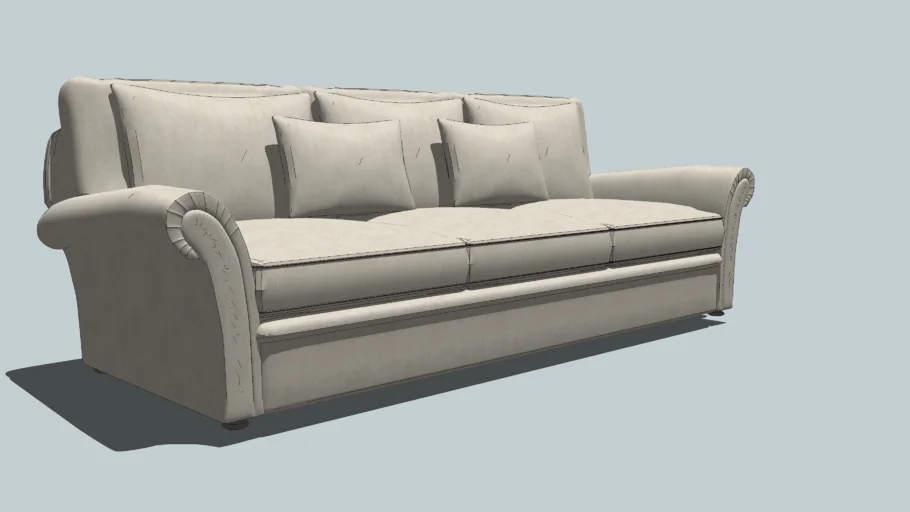 Classic 3-seat Sofa | 3D Warehouse