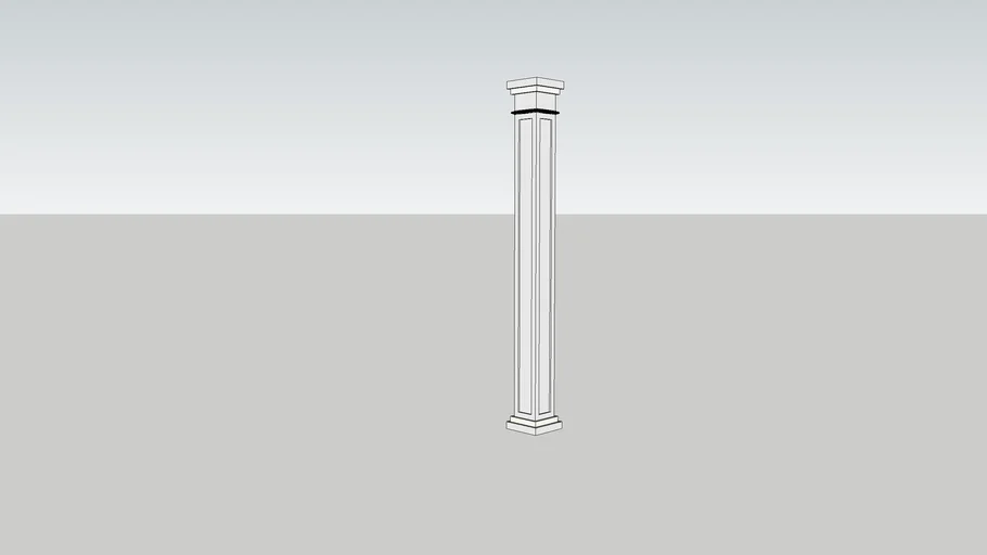 HB&G Permacast 8x8 Paneled Column | 3D Warehouse