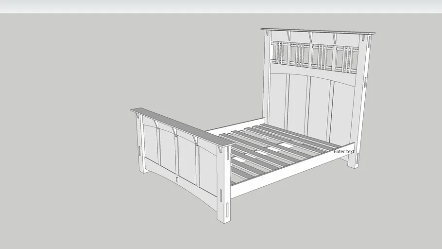 Wood By Wright Sketchup file of Mission style bed | 3D Warehouse