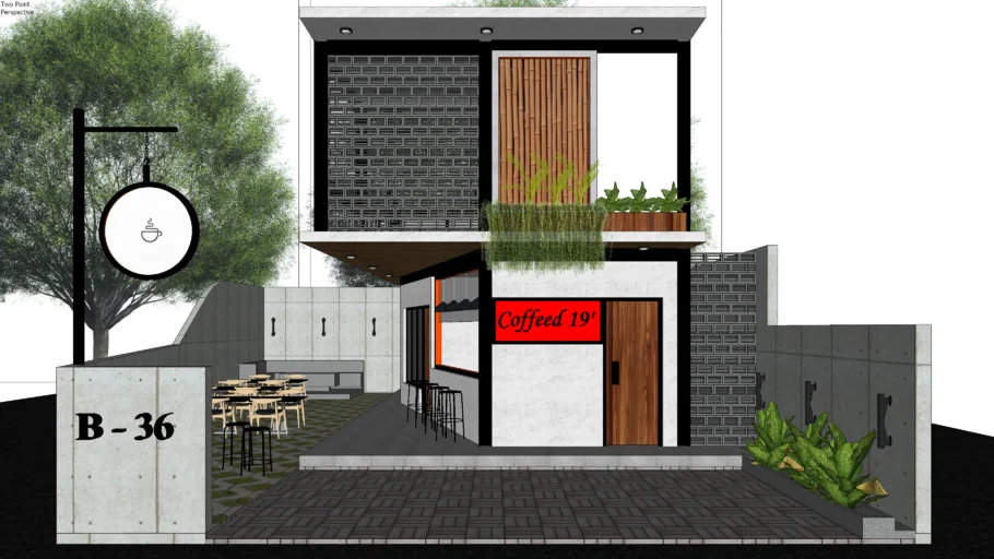 Coffee Shop Sketchup