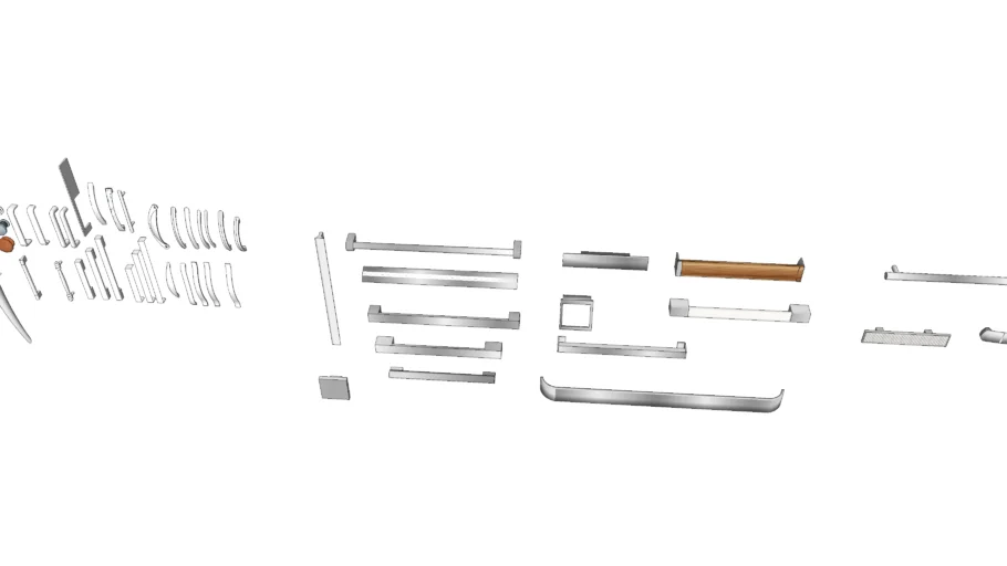 Cabinet Handles -Pulls - Knobs | 3D Warehouse