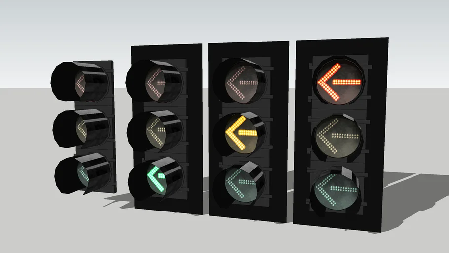 Duralight LED Left turn traffic signals | 3D Warehouse