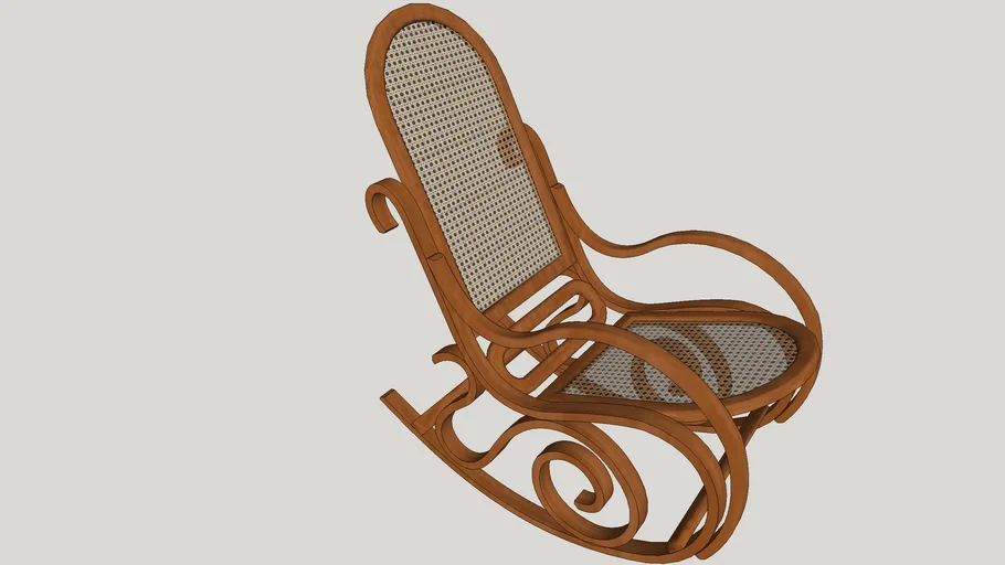 Bentwood Rattan Rocking Chair | 3D Warehouse