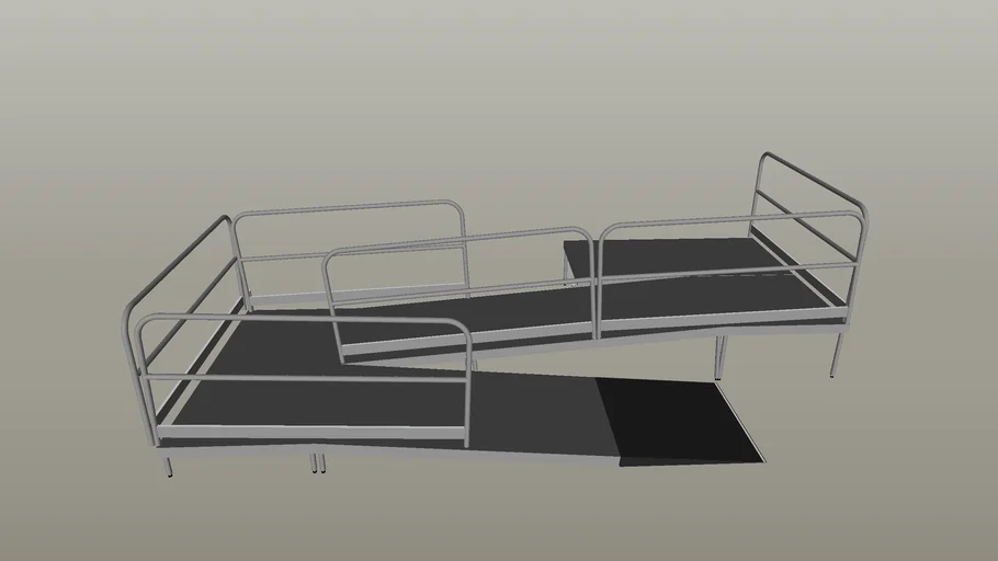 ADA compliant fold back ramp for a 24' high Sequoia stage | 3D Warehouse