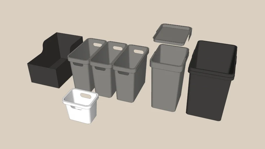 RATIONELL waste bins | 3D Warehouse