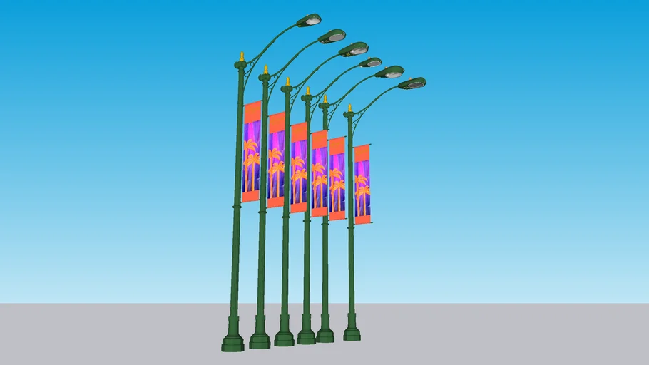 Anaheim California Disneyland street lights | 3D Warehouse