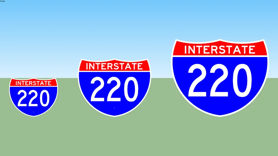 Interstate 220 Sign | 3D Warehouse