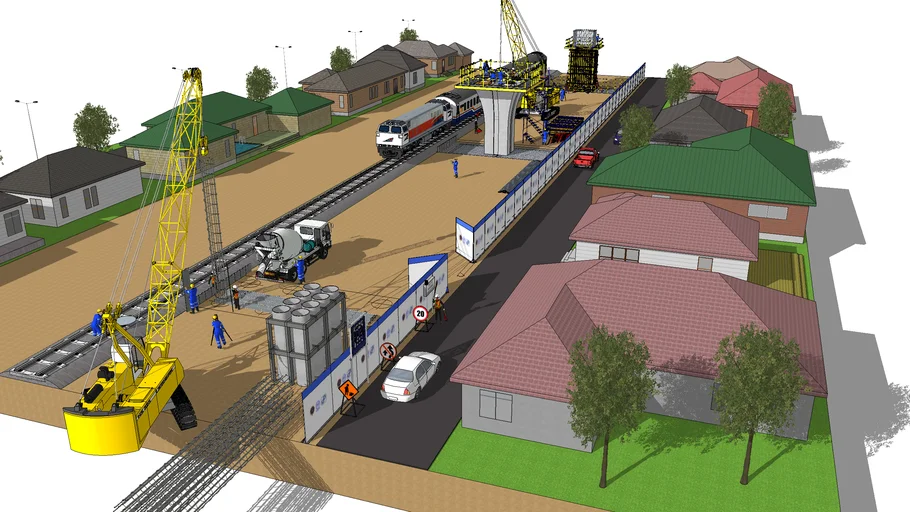 Fly Over Rail Way Construction | 3D Warehouse