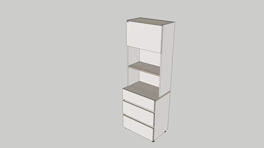 DESKER_DSCAB0605S_OSWW(WOOD BOOKSHELF) | 3D Warehouse