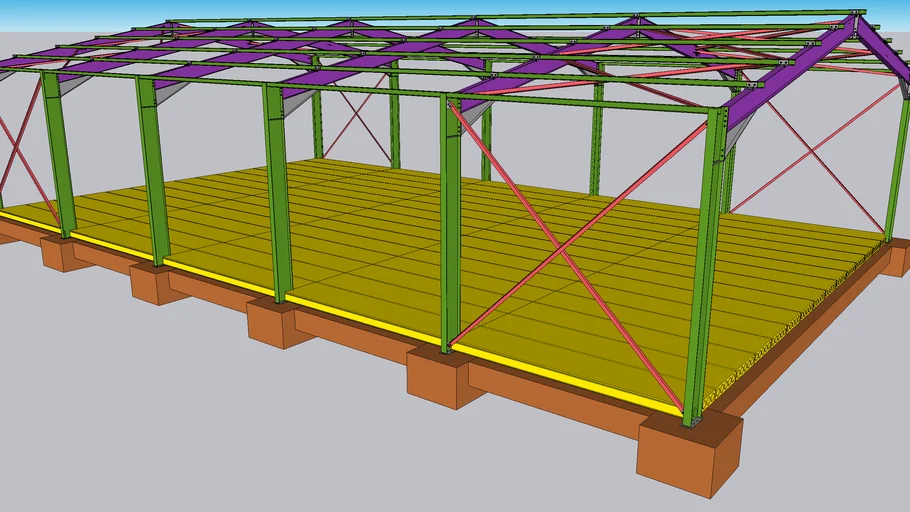 New Portal frame Factory | 3D Warehouse