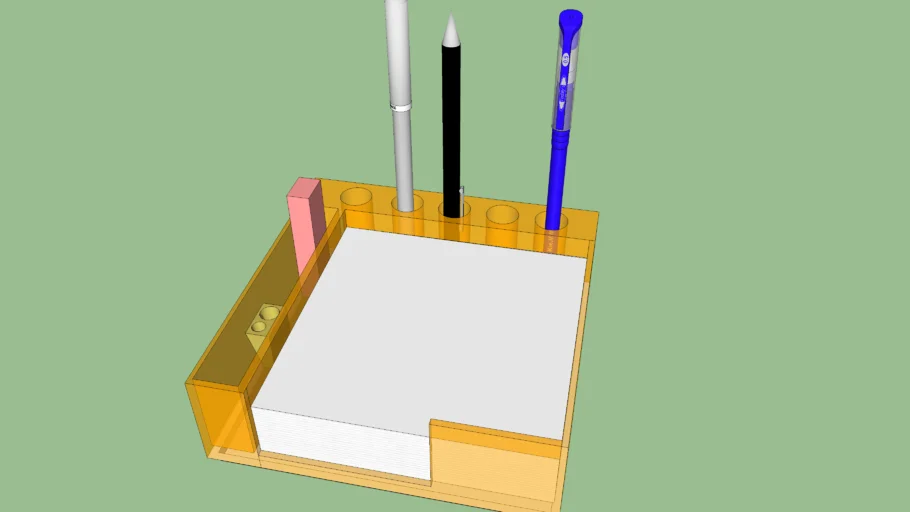 Pencil case with paper | 3D Warehouse
