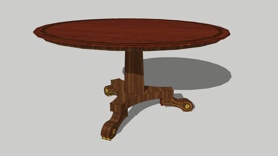 English Regency Center Table, Circa 1810 | 3D Warehouse