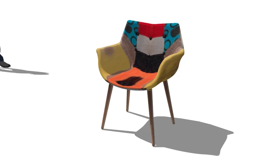 Chaise Anders patchwork 176 - Arm&lie Design | 3D Warehouse