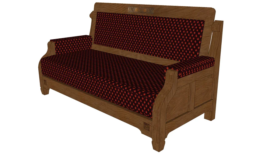 DIVANO TRASFORMABILE - arte povera ANNI '30 | 3D Warehouse