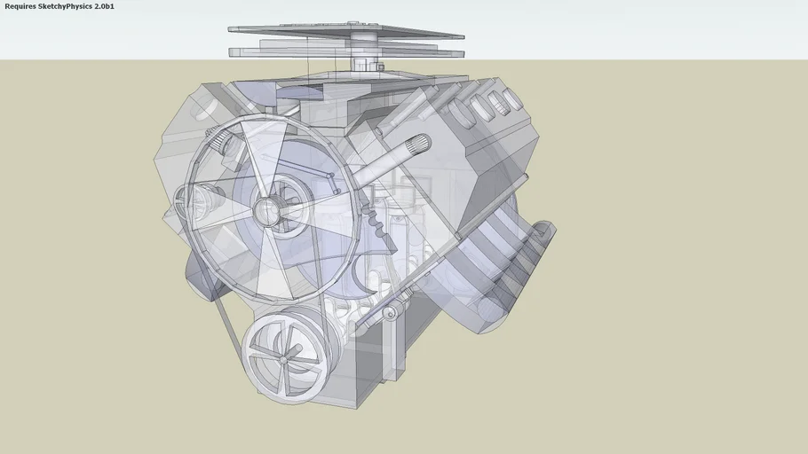 *WORKS*5 Cylinder Engine Block (Sketchy Physics) | 3D Warehouse