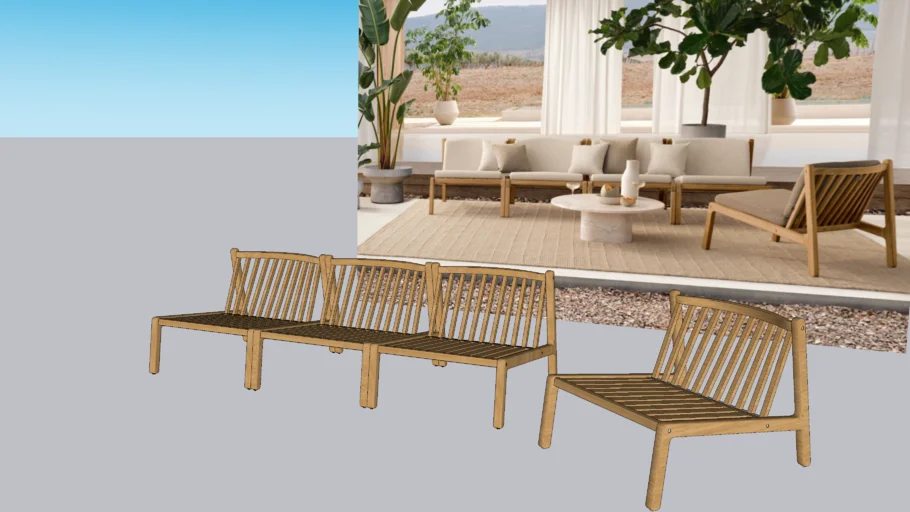 Patio Modular Sofa | 3D Warehouse