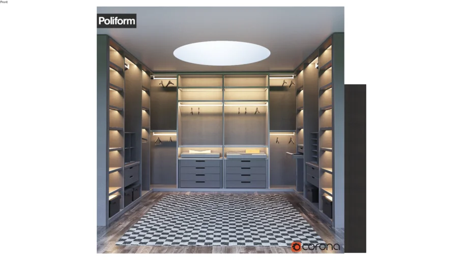 Modern walk in closet | 3D Warehouse