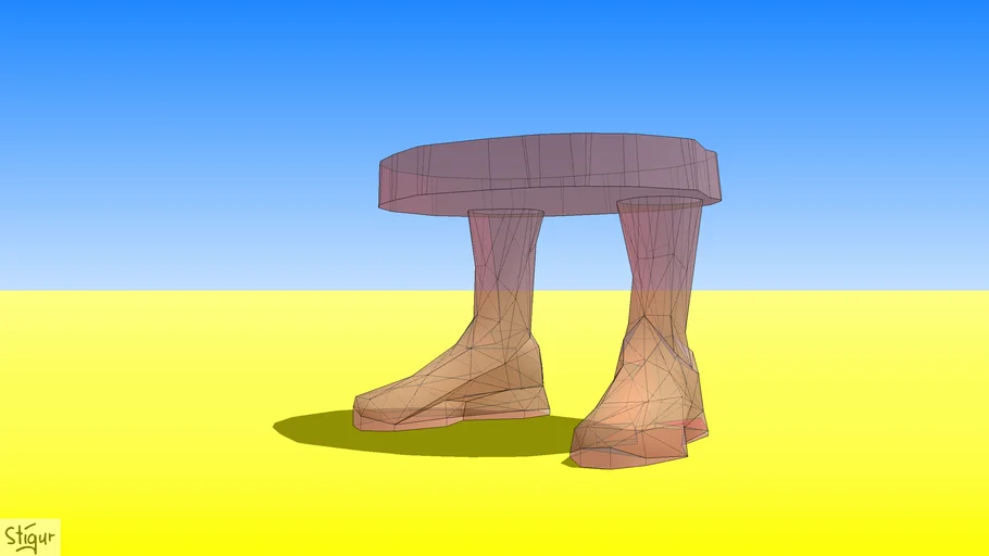 two legged stool | 3D Warehouse