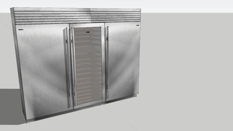 Sub Zero Fridge Freezer & Wine Chiller | 3D Warehouse
