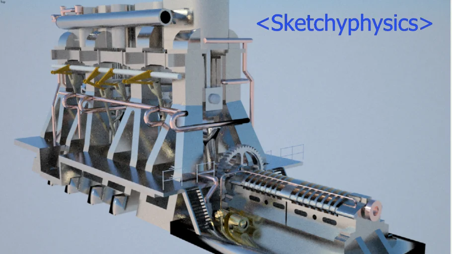 Titanic Reciprocating Engine sketchyphysics] | 3D Warehouse