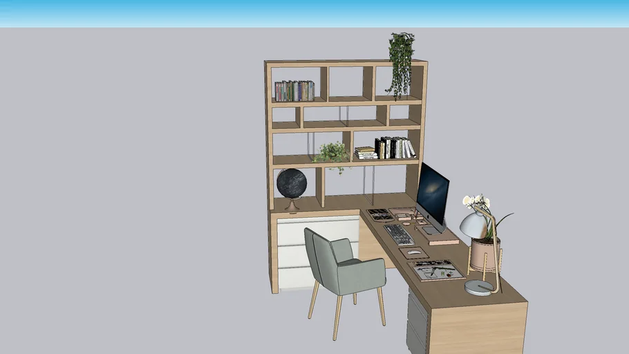 bureau en angle | 3D Warehouse