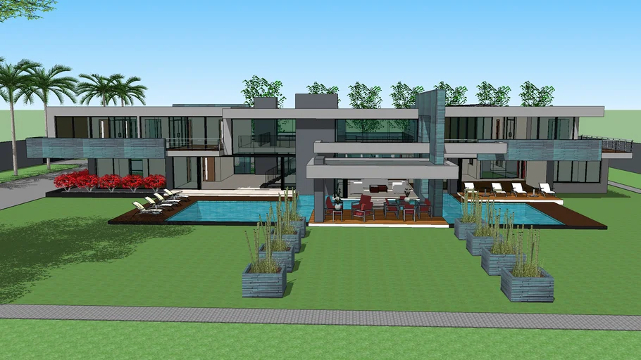 Big modern house | 3D Warehouse